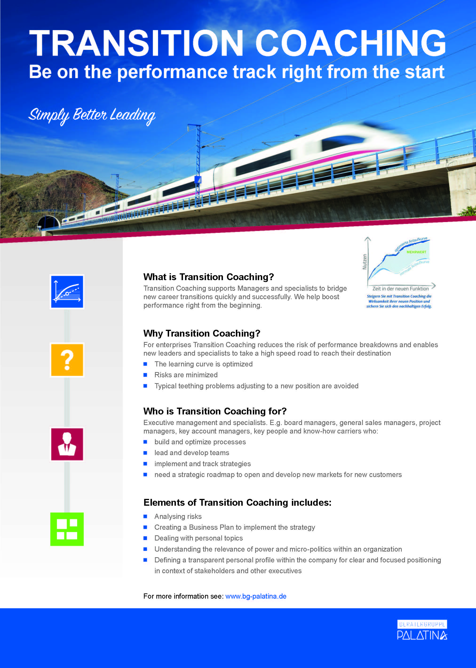 TRANSITION COACHING | Flyer (international) – Beratergruppe PALATINA GmbH